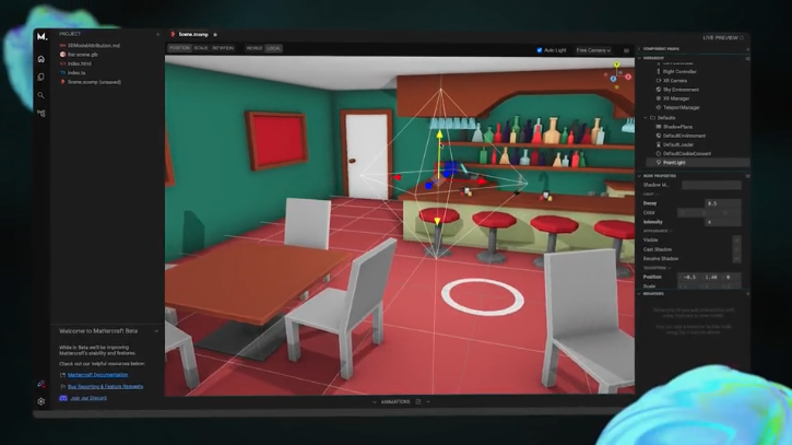 Build immersive headset experiences with Mattercraft